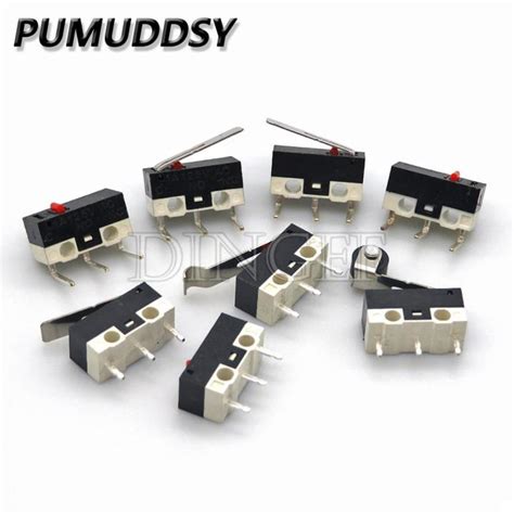 Micro Limit Switch Momentary Push Button Switch 1a 125v Ac Mouse Switch 3pins Long Handle Roller