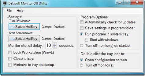 Turn Off Monitor In Windows 7 Using Hotkeys