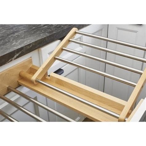 Rev A Shelf WDR HSC Inch Width Wood Drying Rack With BLUM Soft Close Slides Min
