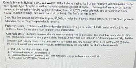 Solved A After Tax Cost Of Debt Using Ytm After Tax