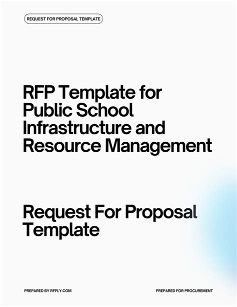 Rfp Template For Public School Infrastructure And Resource Management Rfp Template For Public School Infrastructure And Resource Management