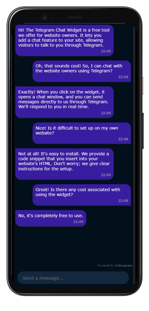 Telegram Chat Widget