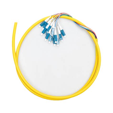 12 코어 스킨 번들 피그테일 1 미터 Lc 헤드 단일 모드 광섬유 점퍼 케이블 통신 장비