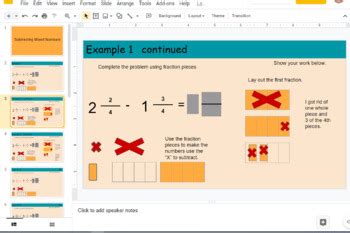 Subtracting Mixed Numbers By Amy Norris Teachers Pay Teachers