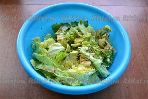 Рецепт жареной молодой капусты 6 фото в рецепте