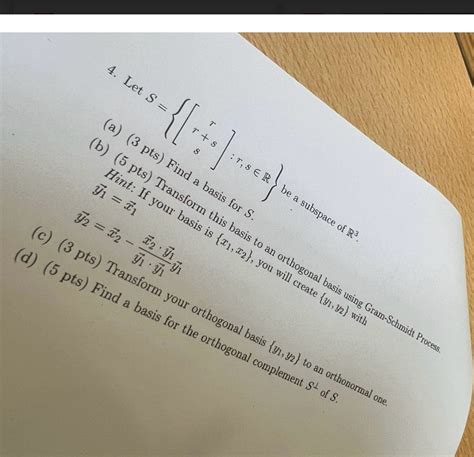 Solved Let S r r s s r s elemanıdır R be a subspace Chegg com