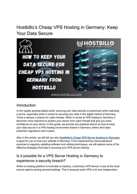 ppt hostbillo s cheap vps hosting in germany keep your data secure