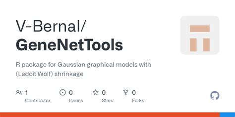 Github V Bernalgenenettools R Package For Gaussian Graphical Models With Ledoit Wolf Shrinkage