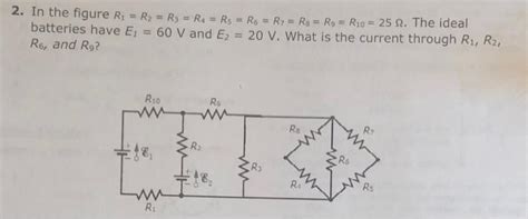 Solved In the figure R2 R2 R3 R4 R5 R6 R7 R8 R9 R10 25Ω The Chegg com