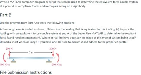Solved Write A Matlab Computer Program Or Script That Can Be