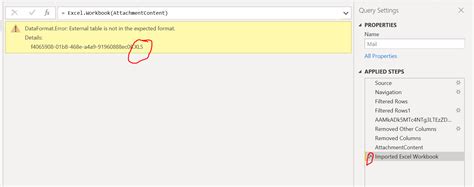 Solved External Table Is Not In The Expected Format Microsoft Fabric Community