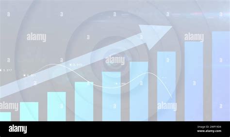 digital image of statistical data processing against concentric circles