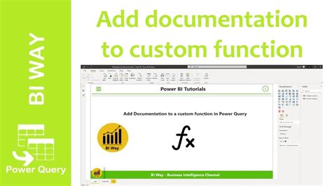 add documentation to custom functions in power query youtube
