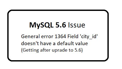 General Error 1364 Field City Id Doesn T Have A Default Value Web