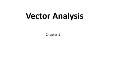 1 vector analysis 1 pdf