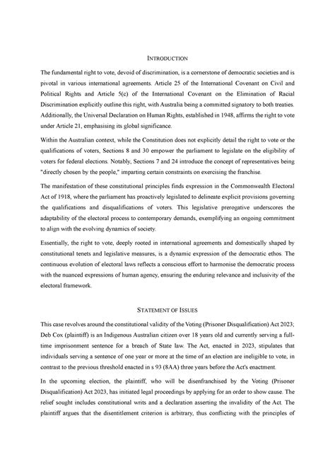 Constituation Law Assenment 2 Copy Introduction The Fundamental