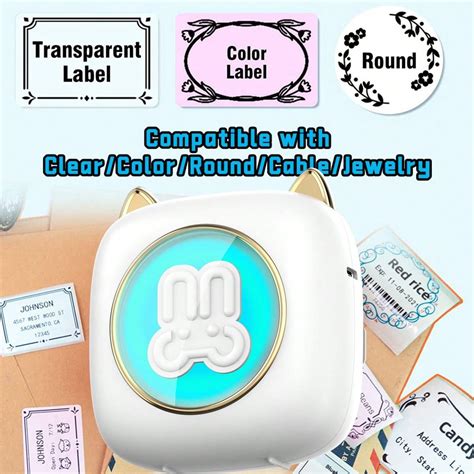 C23 Mini Pocket Thermal Label Portable Printer Wireless Connect To Mobile Phone For Android