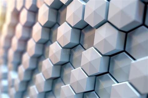hexagonal abstract 3d background design stock illustration