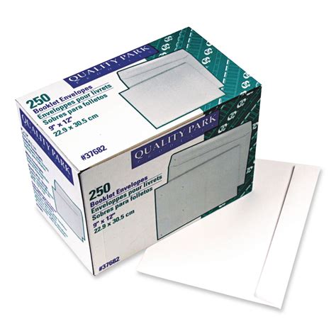 Quality Park Open Side Booklet Envelopes 9 X 12 White Box Of 250