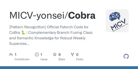 Github Micv Yonseicobra Pattern Recognition Official Pytorch Code