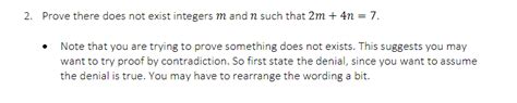 Solved Prove There Does Not Exist Integers M And N Such Chegg