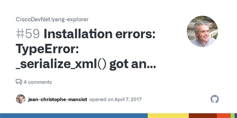 Installation Errors TypeError Serialize Xml Got An Unexpected