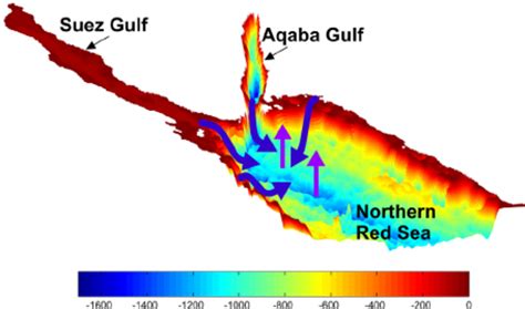Bathymetry Of The Northern Red Sea And Schematic Representation