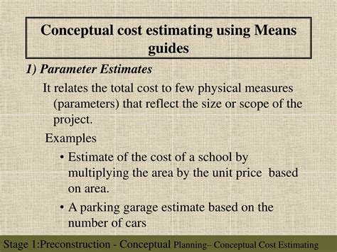 PPT Conceptual Cost Estimating PowerPoint Presentation Free Download ID