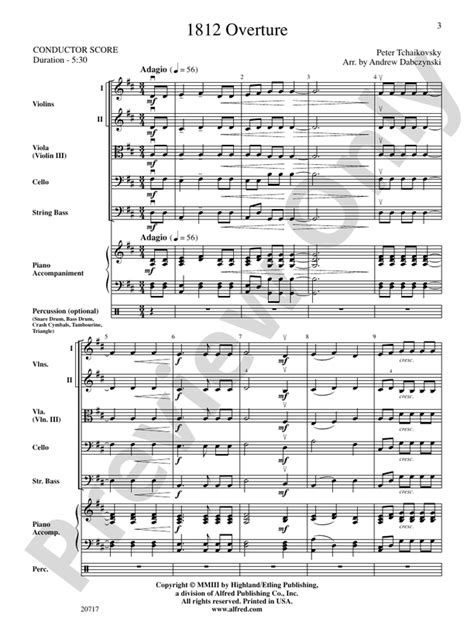 1812 Overture Score String Orchestra Score Digital Sheet Music Download 1812 Overture Score String Orchestra Score Digital Sheet Music Download