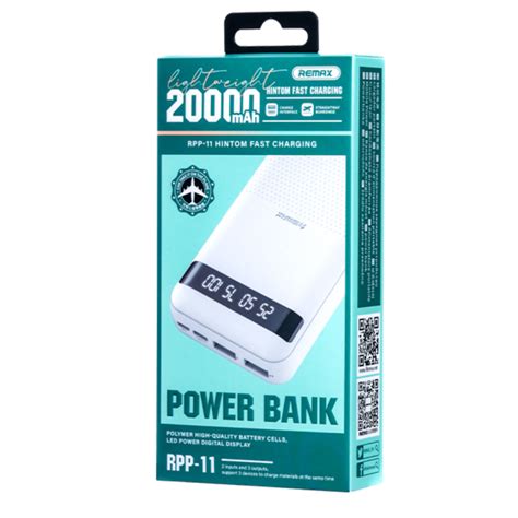 Remax Hintom Rpp 11 Power Bank 20000mah White 24a Fast Charging For