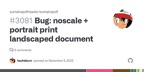 bug noscale portrait print landscaped document · issue 3081 · sumatrapdfreader sumatrapdf