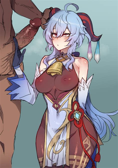 Rule 34 Big Breasts Big Penis Black Skin Condom Dark Skinned Male Female Focus Ganyu Genshin