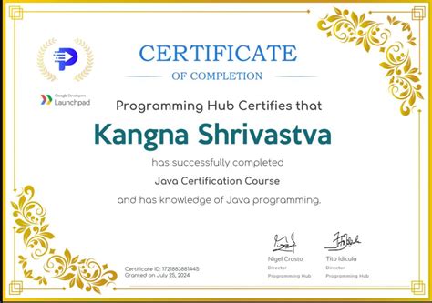 Kangna Shrivastva On Linkedin Successfully Gained Knowledge In Java
