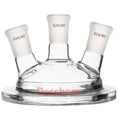 24 40 150mm 3 Neck Laboratory Glass Reactor Lid Three Necks Use For Reaction Vessel Get Best