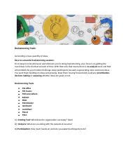 Effective Brainstorming Tools And Techniques For Generating A Course