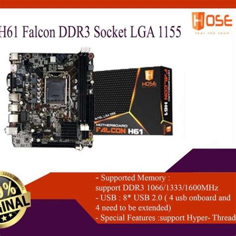 Jual Motherboard Hose H61 Falcon Ddr3 Socket Lga 1155 Di Seller Bot