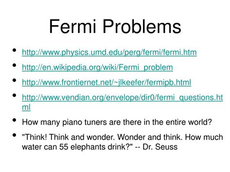 Ppt Fermi Problems Powerpoint Presentation Free Download Id3910325