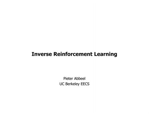 Inverse Reinforcement Learning