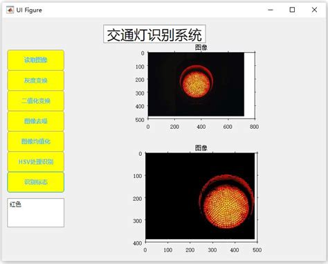 基于matlab红绿灯识别系统 app界面 索炜达 猿创