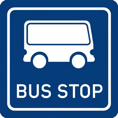 Blue Bus Stop Sign Free Download And Print For You