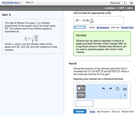 Oneclass The Rate Of Effusion Of A Gas R Is Inversely Proportional To The Squareroot Of Its