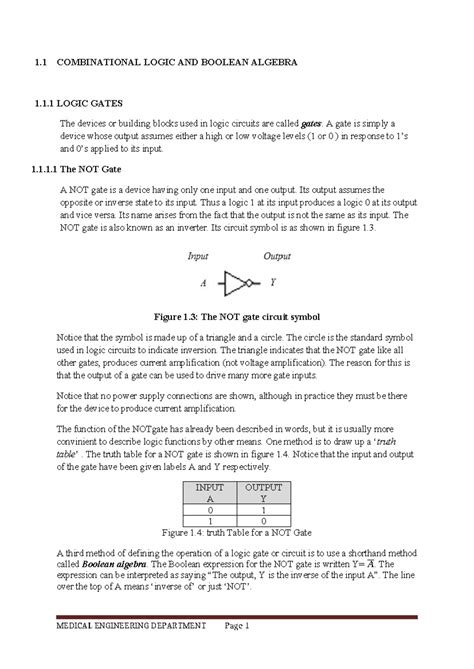 Combinational Logic And Boolean Algebra 1 Combinational Logic And
