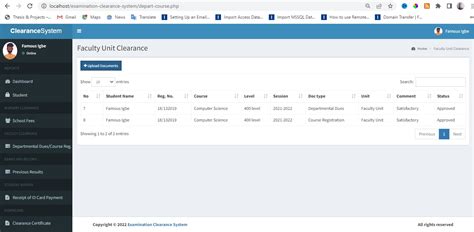 Online Examination Clearance System In Php And Mysql