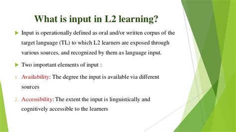 Input And Interaction In Second Language Learning