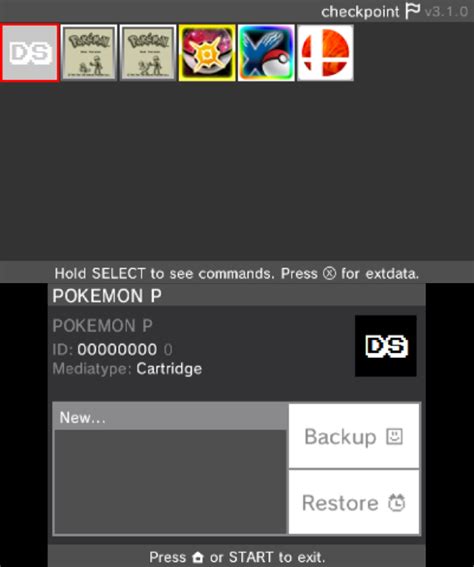 Managing NDS Saves Using Checkpoint Saves Guides And Other Resources Project Pokemon Forums