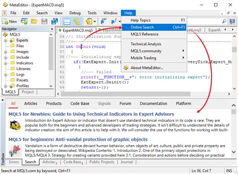 Built In Help Metaeditor Help Built In Help Metaeditor Help