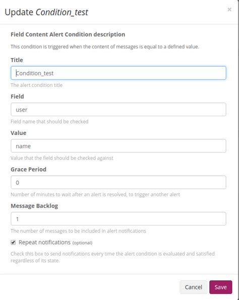 graylog2 graylog problems with create alert notifications stack