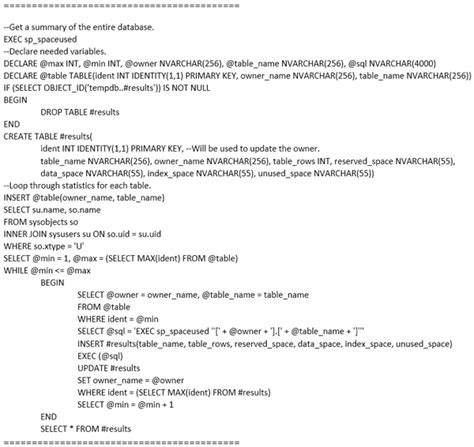 Retail Database Sizing Using Sql Express Rsm Technology