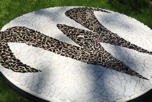 Beginner DIY Mosaic Table How To Tile With Grout Tutorial Bloom