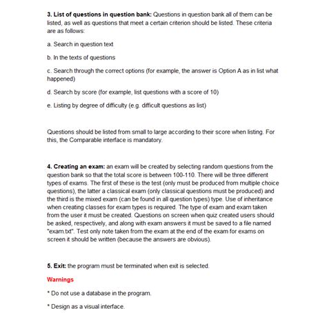 Solved Java Programming Project You Need To Make An Exam